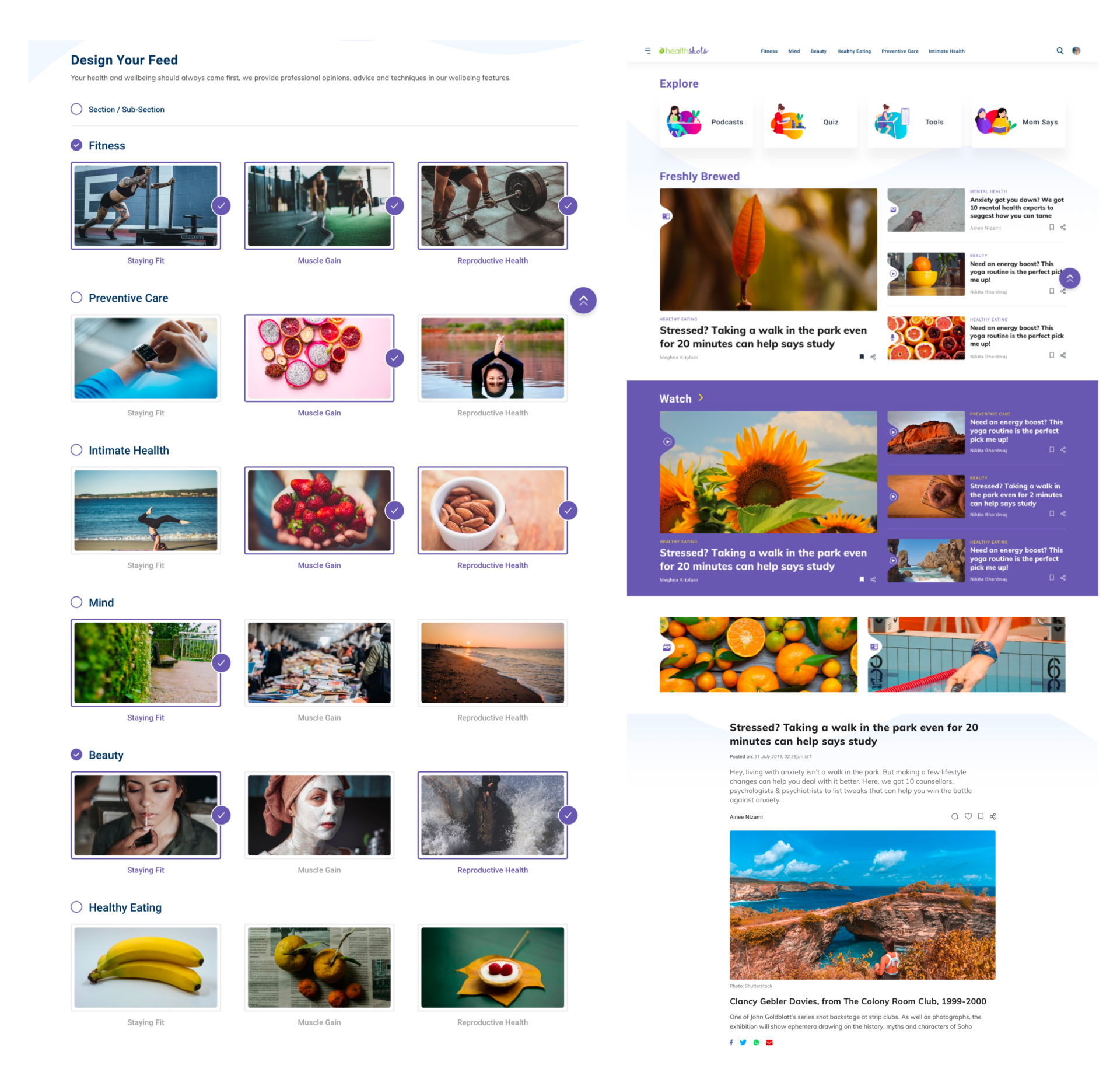 Healthcare User Experience Design for Healthshots