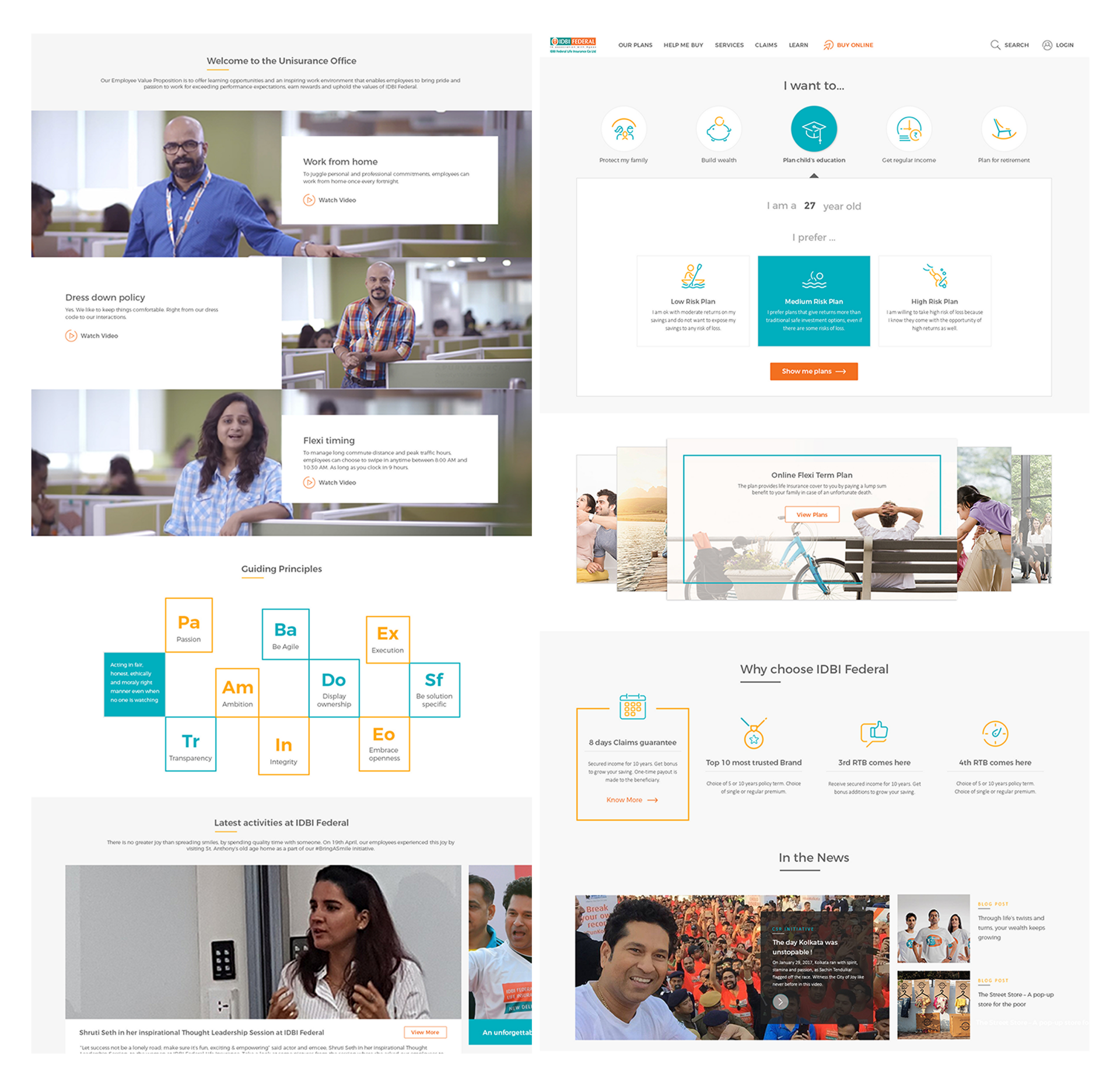 UI UX Service Journey Design for IDBI Federal